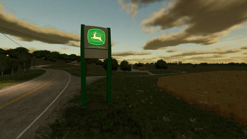 FS22 John Deere Dealer Sign v1.1 - FS 22 Objects Mod Download