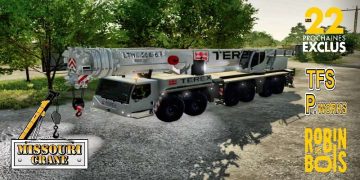 Liebherr LTM1300 6-3 TEREX v1.0 (2) - Farming simulator 19 / 17 / 15 Mod