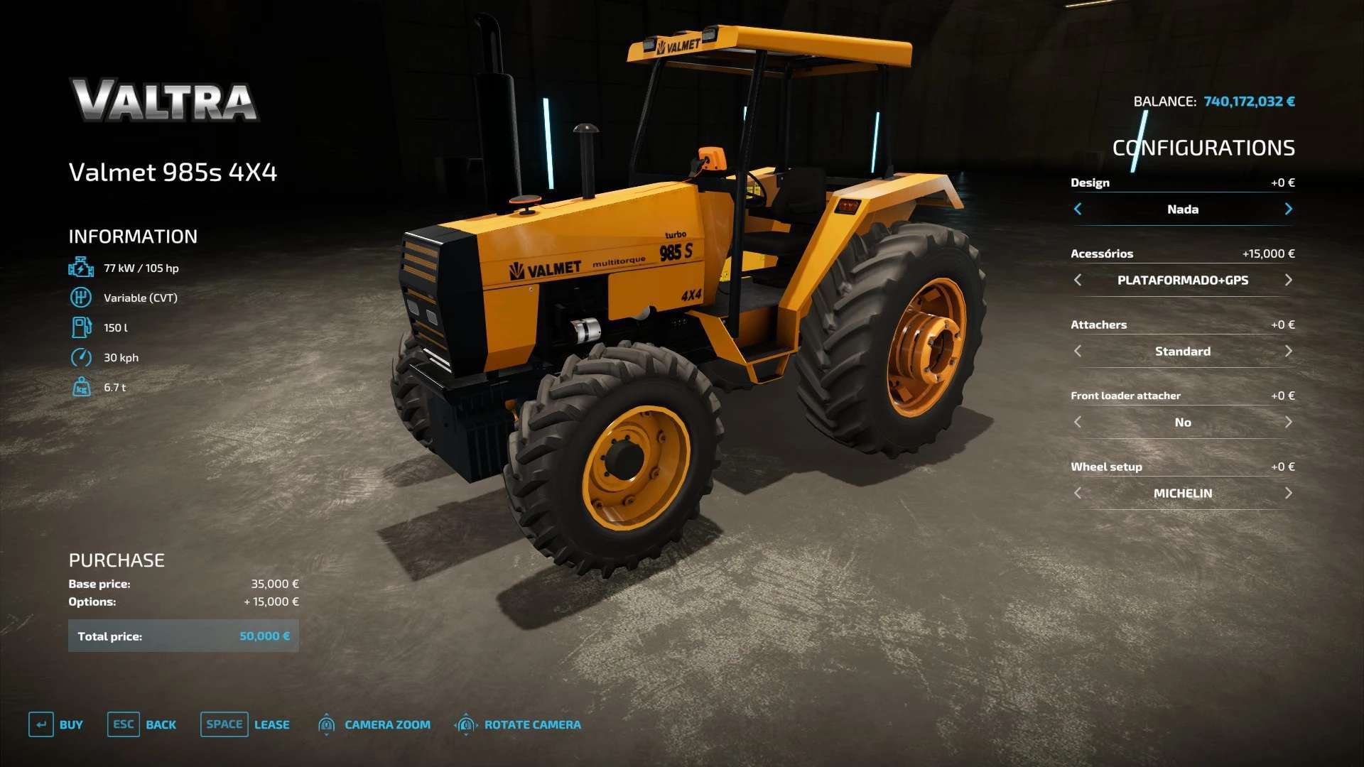 Valmet 985s 4×4 v1 (2) - Farming simulator 19 / 17 / 15 Mod