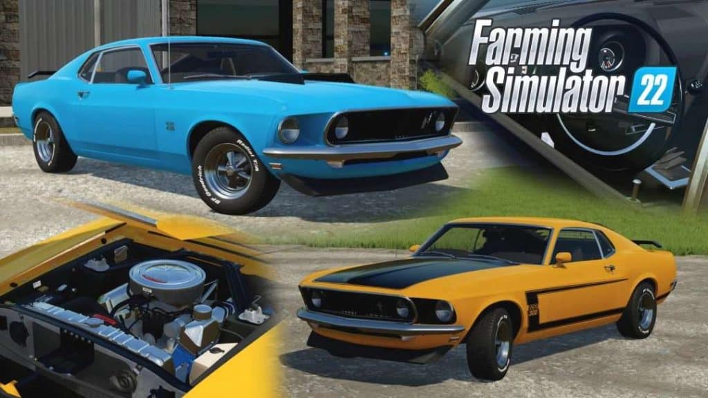 FS22 1969 Ford Mustang v2.0 - FS 22 Cars Mod Download