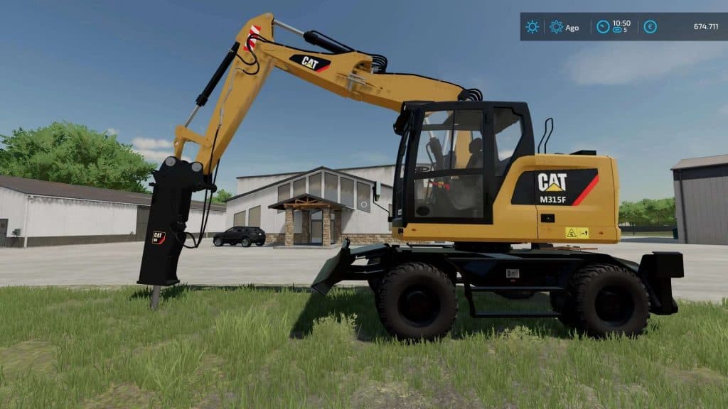 FS22 CAT M315F v1.0 - FS 22 Forklifts / Excavators Mod Download