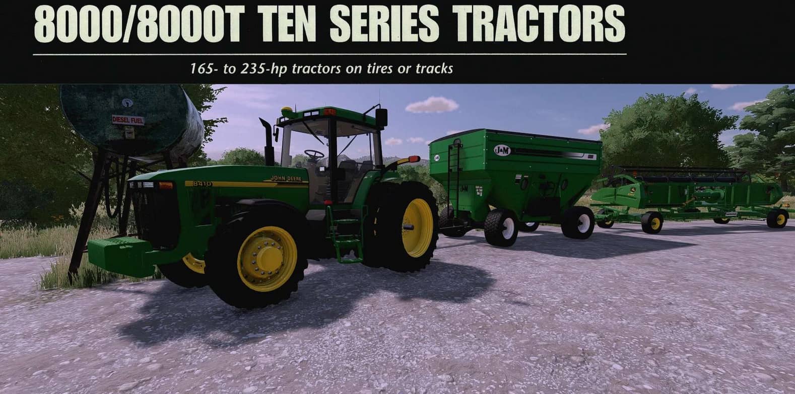 FS22 John Deere 8000/8010 Series v1.0.0.1 - FS 22 Tractors Mod Download