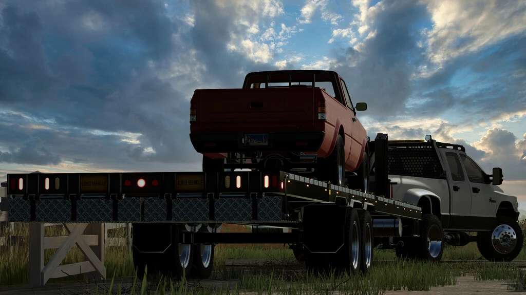 FS22 50Ft Gooseneck Transport Trailer v1.0 - FS 22 Trailers Mod Download