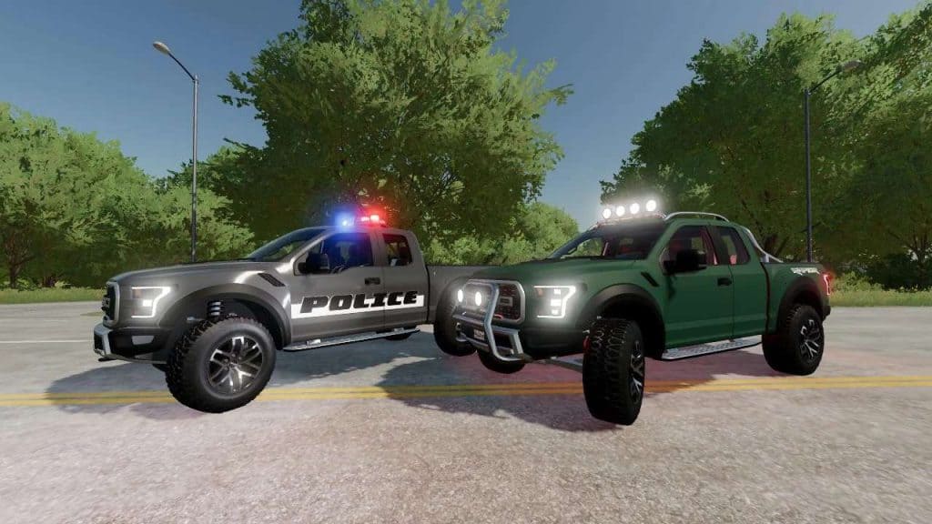 FS22 Ford F150 Raptor Police/Civilian v1.0 - FS 22 Cars Mod Download