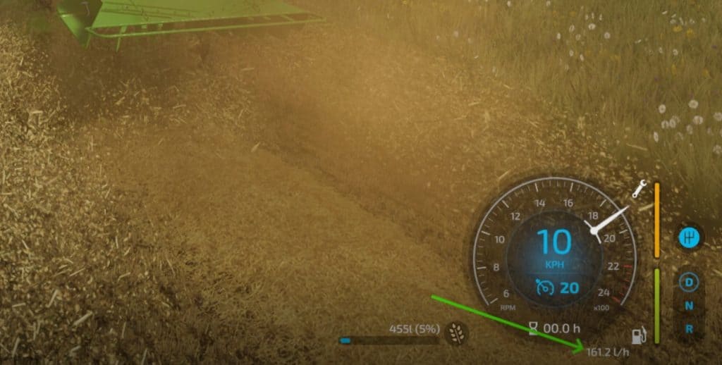 FS22 Fuel Usage HUD v1.0.0.1 - FS 22 Other Mod Download