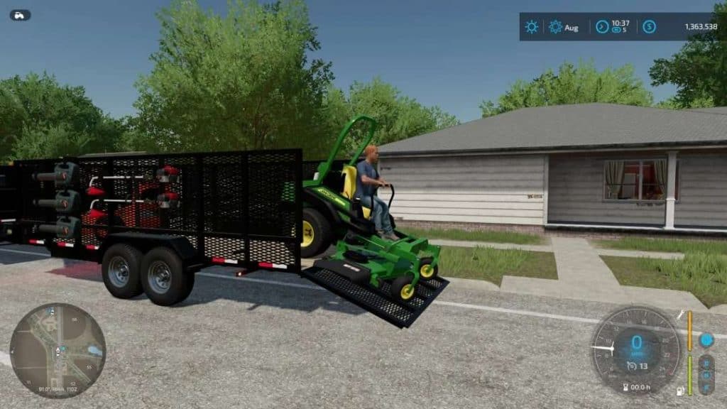 FS22 Big Tex 10pi Landscape Trailer v1.0 - FS 22 Trailers Mod Download