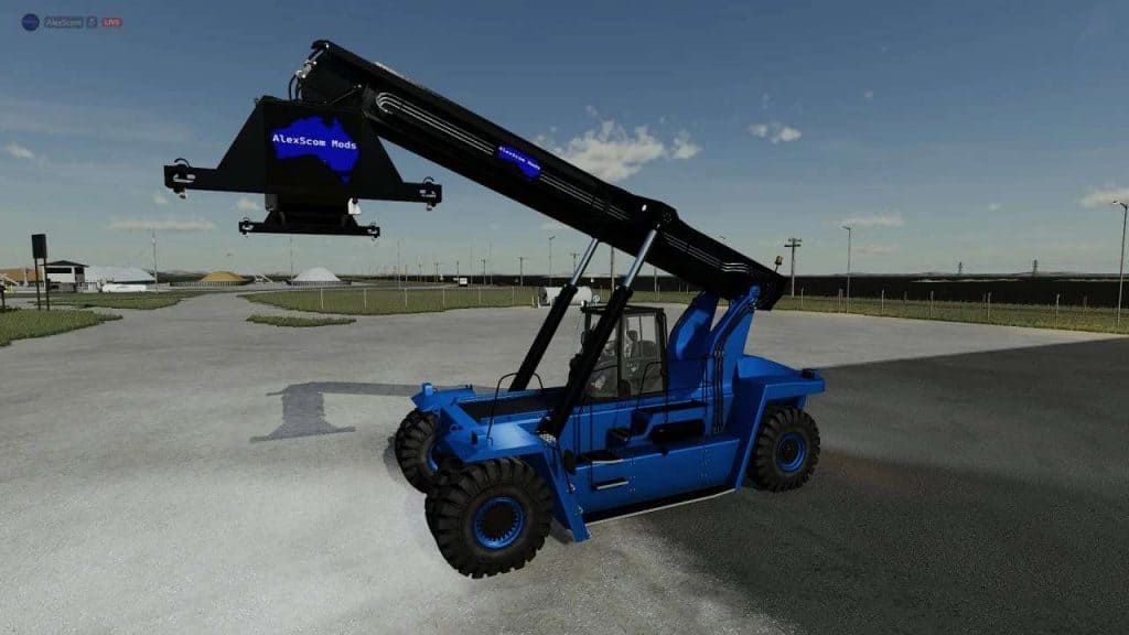 FS22 Container Reach Stacker v1.0 - FS 22 Forklifts / Excavators Mod ...