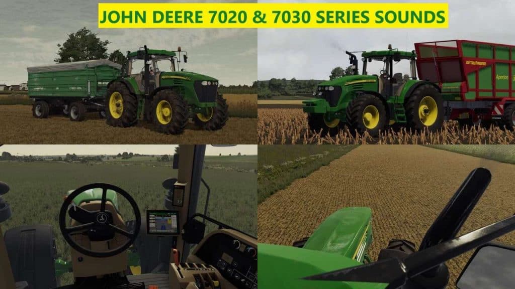 FS22 John Deere 70X0 Series Sound v1.0 - FS 22 Prefab Mod Download