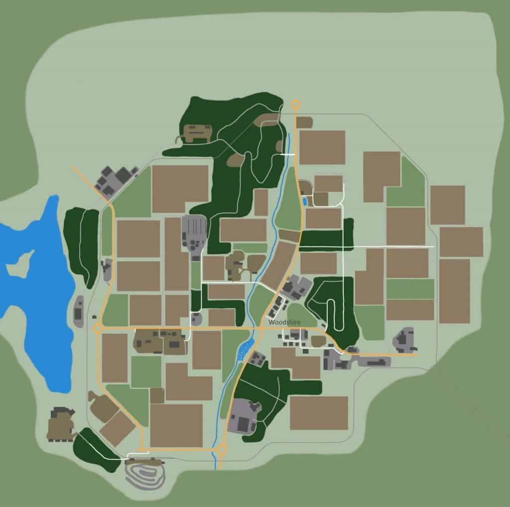 FS22 NEW WOODSHIRE FS22 V2.0.2 - FS 22 Maps Mod Download