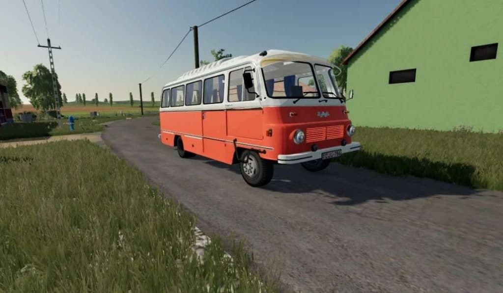 FS22 Robur LO3000 Worker Transport Bus v1.0 - FS 22 Vehicles Mod Download
