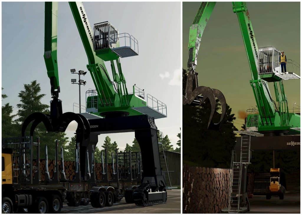 FS22 Sennebogen 850e Gantry Log Unloader v1.0 - FS 22 Forklifts ...