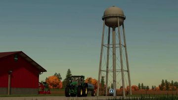 FS22 American Water Tower v1.0 - FS 22 Objects Mod Download
