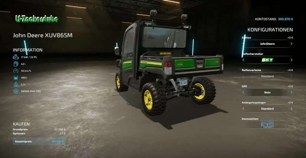 John Deere Gator v1 (3) - Farming simulator 19 / 17 / 15 Mod