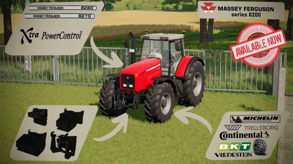 Massey Fercuson 8200 v1 (1) - Farming simulator 19 / 17 / 15 Mod