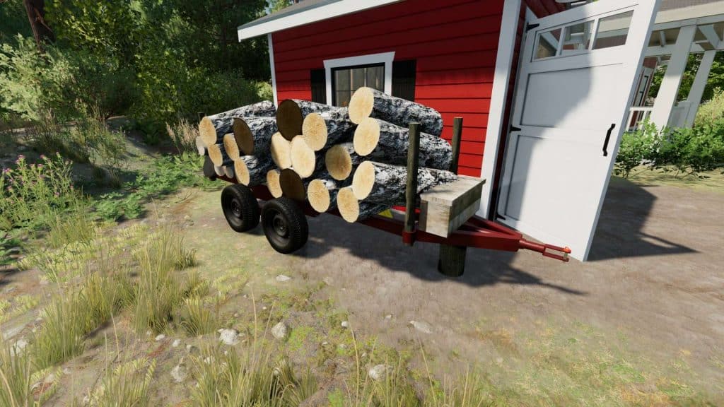 FS22 Od homemade style log trailer V1.0 - FS 22 Trailers Mod Download