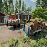 FS22 Od homemade style log trailer V1.0 - FS 22 Trailers Mod Download