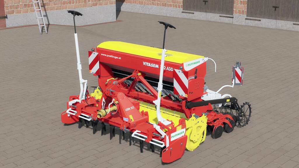 FS22 Pöttinger Vitasem 302 A/ADD + Lion 303 v1.0 - FS 22 Implements ...