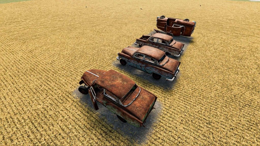FS22 Rusty Cars Collection For Decoration V1.0 - FS 22 Objects Mod Download