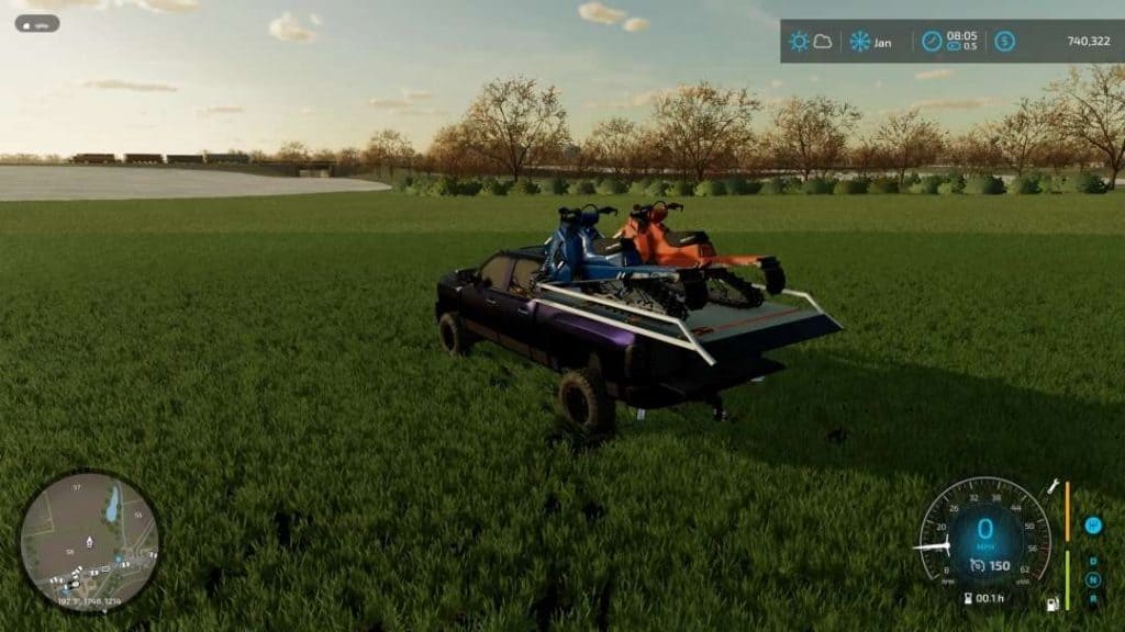 FS22 Sled Deck v1.0 - FS 22 Objects Mod Download