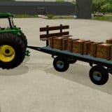 FS22 Hay Wagon With Seats v1.0.1 - FS 22 Trailers Mod Download