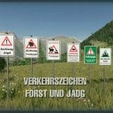 FS22 Traffic Signs Forest And Hunting v1.0 - FS 22 Objects Mod Download
