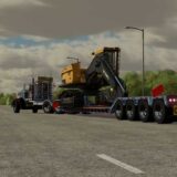 FS22 Globe 50 ton lowboy v1.0 - FS 22 Trailers Mod Download