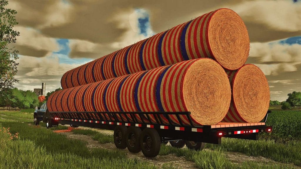 FS22 Kaufman 50ft Bale Hauler v1.0 - FS 22 Trailers Mod Download