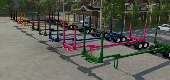 FS22 EZ Trail Header Cart v1.0 - FS 22 Trailers Mod Download