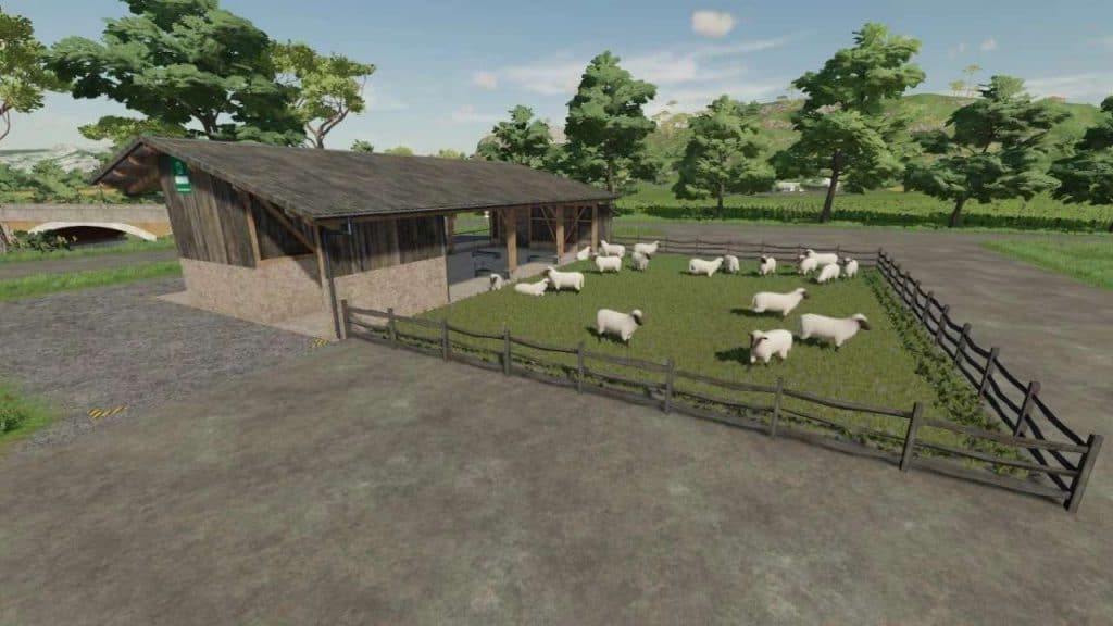 FS22 Sheep Barn Old School v1.0 - FS 22 Objects Mod Download
