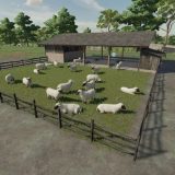 FS22 Sheep Barn Old School v1.0 - FS 22 Objects Mod Download