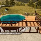 FS22 Wooden Pool Deck V1.0 - FS 22 Objects Mod Download