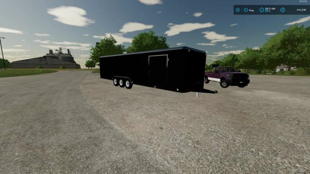 30FT Enclosed Trailer v1 (2) - Farming simulator 19 / 17 / 15 Mod