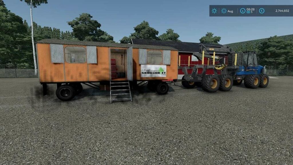 FS22 Forest machine maintenance wagon v1.0 - FS 22 Trailers Mod Download