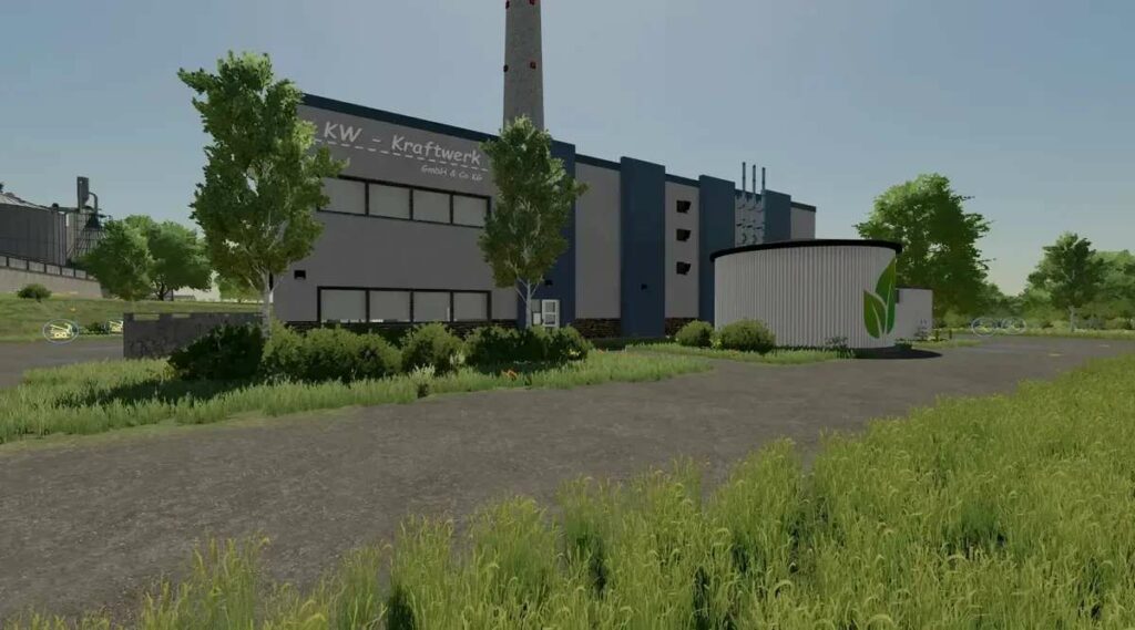FS22 Power plant and Greenhouse v1.1.0.1 - FS 22 Objects Mod Download