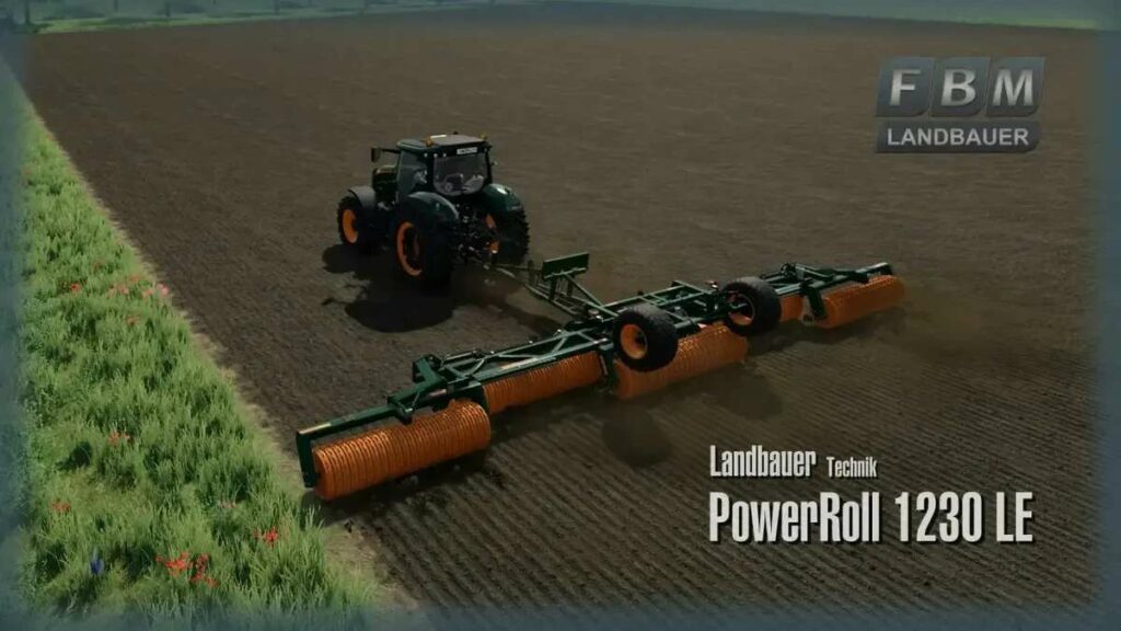 FS22 Landbauer PowerRoll 1230 v1.1 - FS 22 Implements & Tools Mod Download