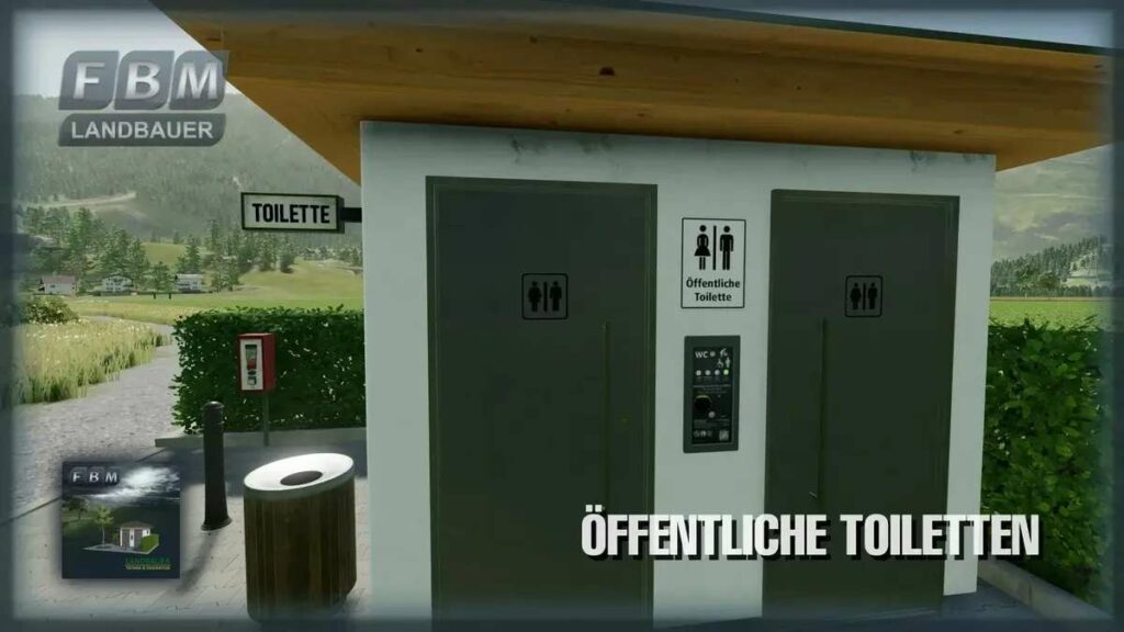 FS22 Public Toilets v1 (4) - Farming simulator 19 / 17 / 15 Mod