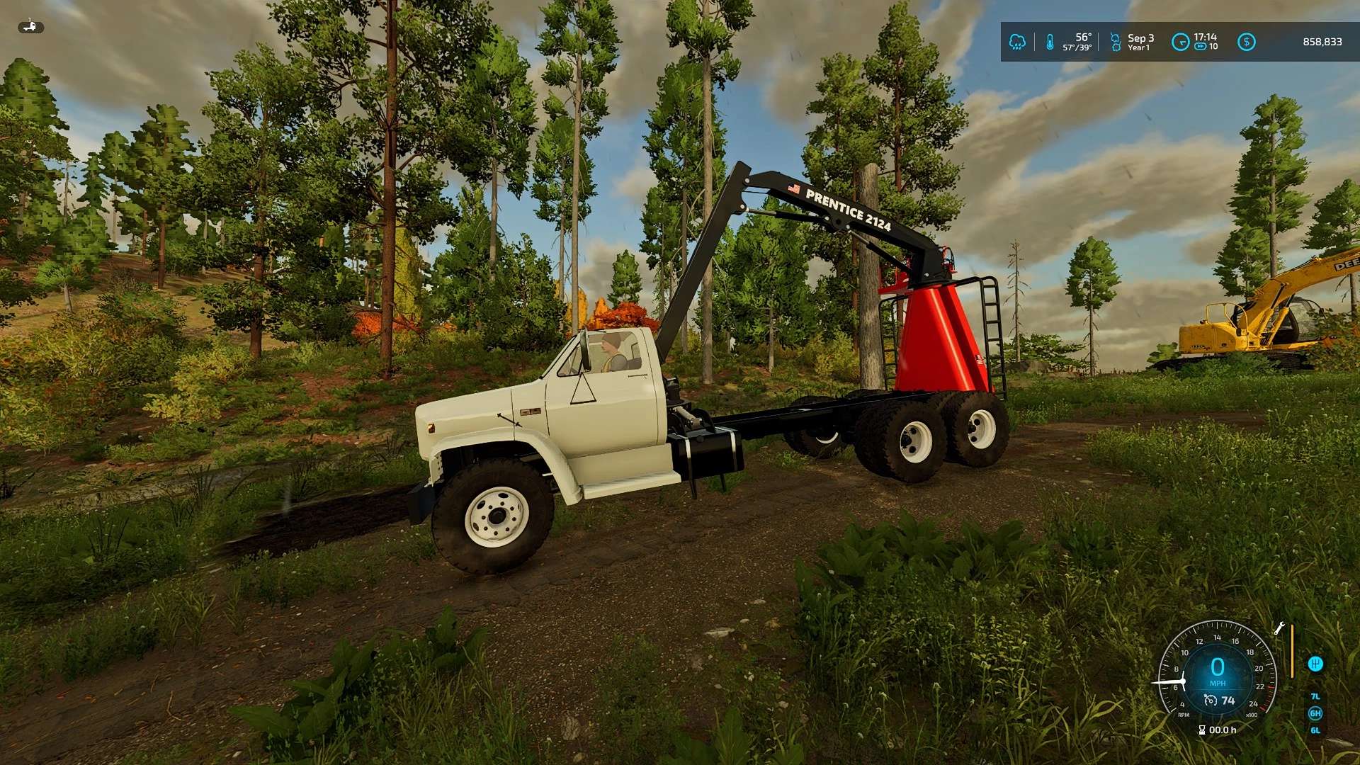 FS22 C-60 Log Loader Truck Rear Mount v1.0 - FS 22 Trucks Mod Download