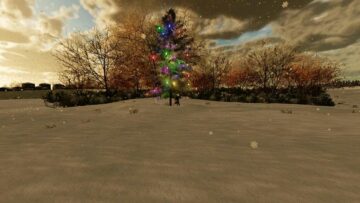 FS22 Christmas Tree With Snowman v1.0 - FS 22 Objects Mod Download
