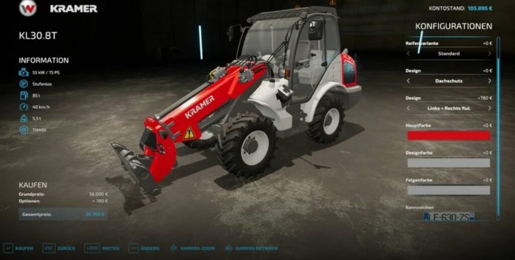 FS22 FS22 Kramer KL30 v1 (1) - Farming simulator 19 / 17 / 15 Mod