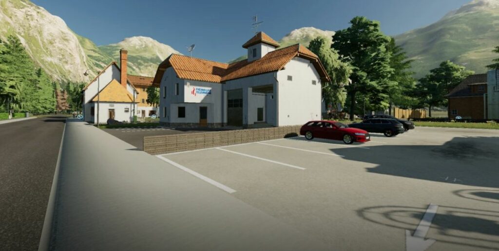 FS22 FireStation v1.0 - FS 22 Prefab Mod Download