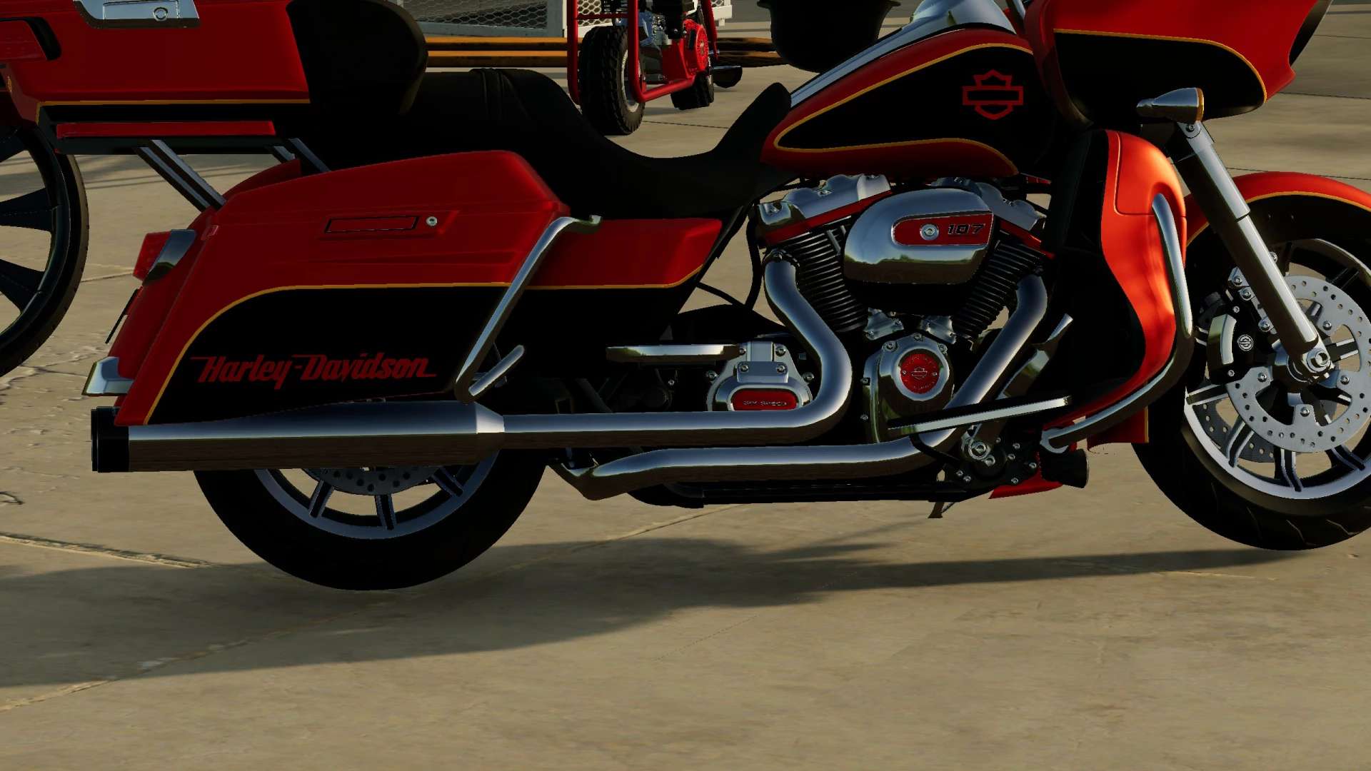 FS22 Harley Road Glide v1.0 (1) - Farming simulator 19 / 17 / 15 Mod