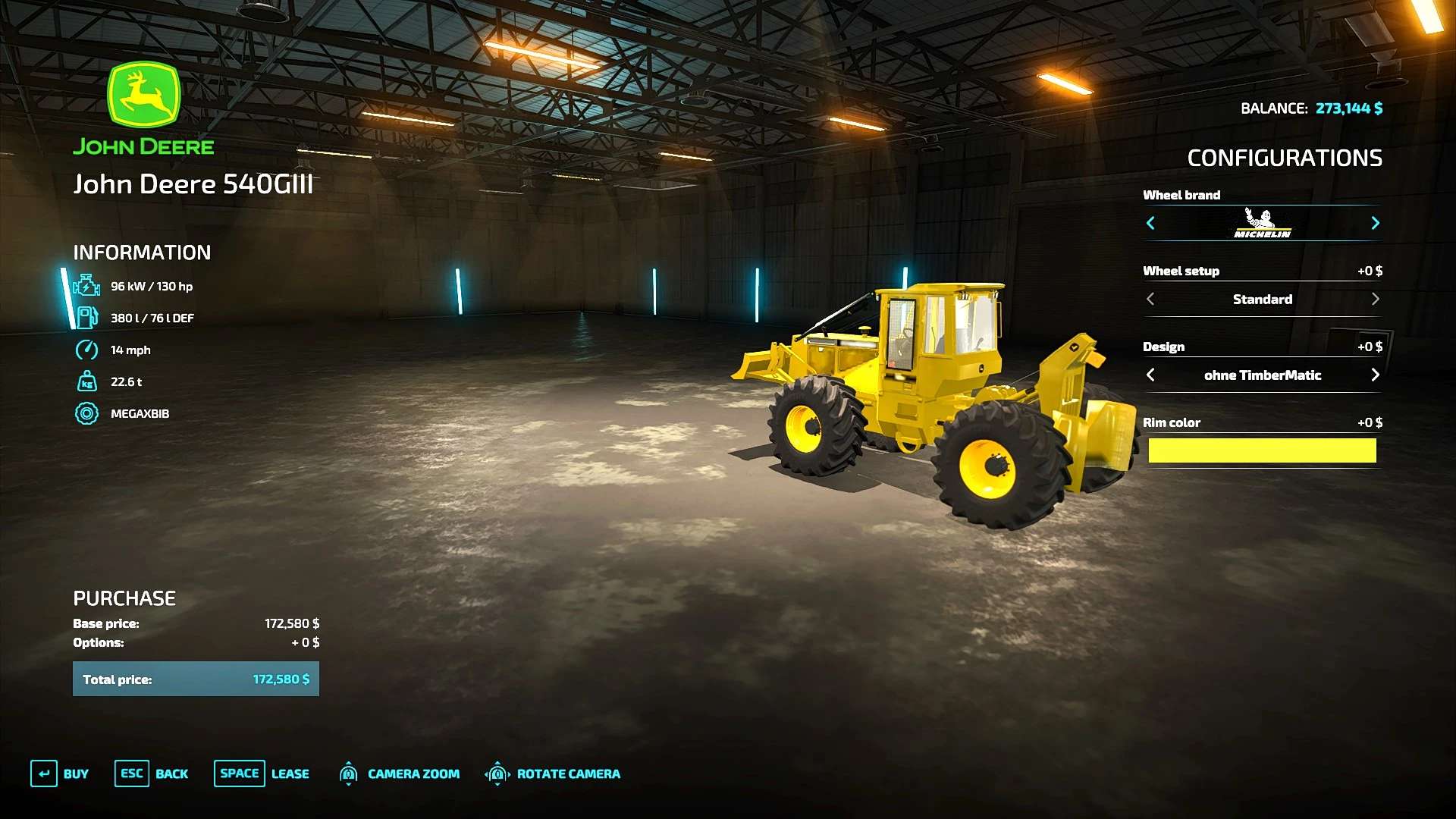 FS22 John Deere 540gIII Cable Skidder (Yellow 90’s Style) v1 (3 ...