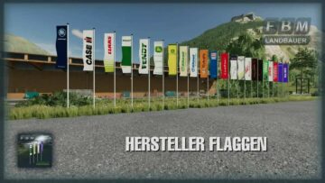 FS22 Manufacturer Flags v1 (1) - Farming simulator 19 / 17 / 15 Mod