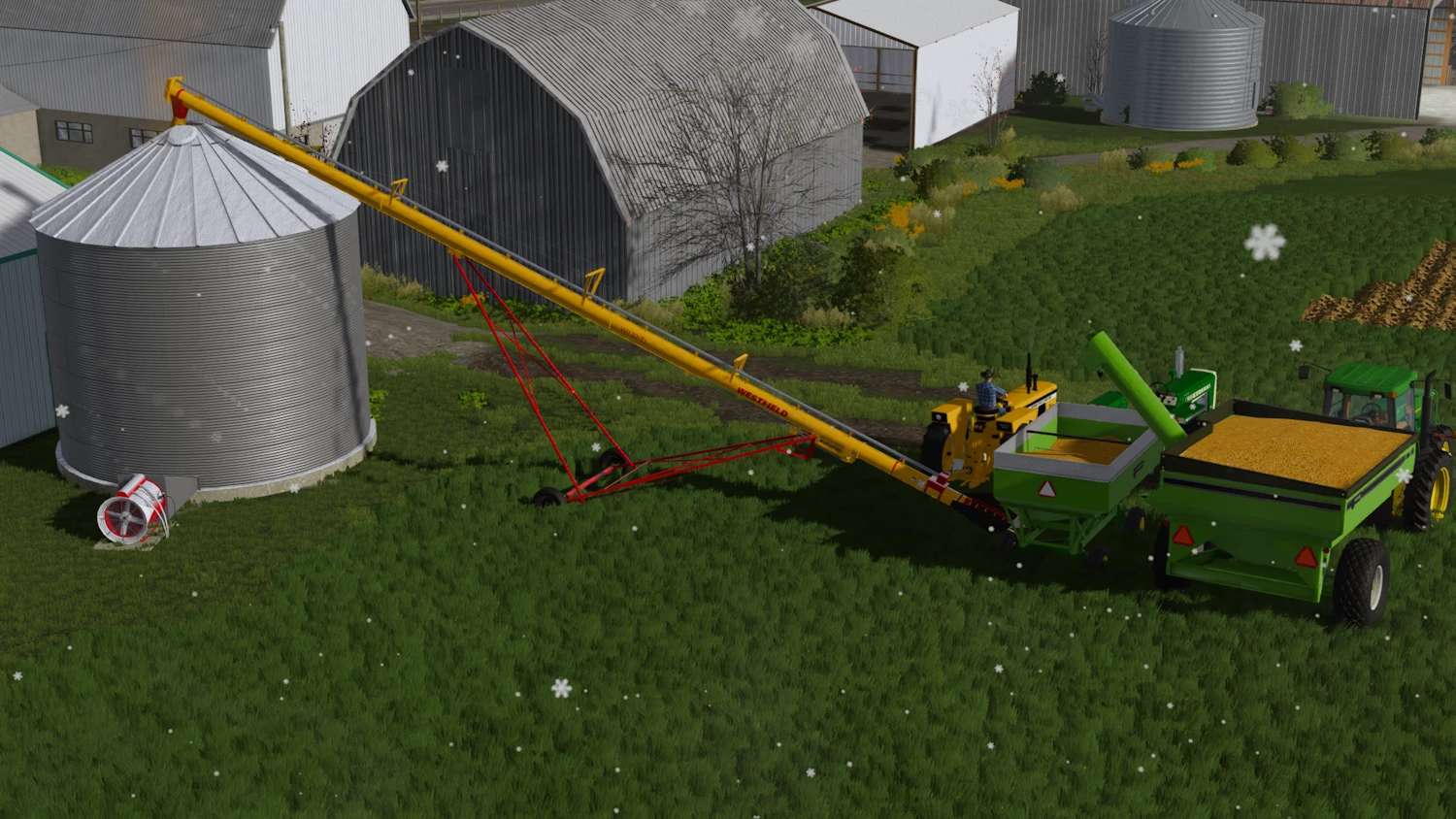 FS22 24 – 27 Grain Bins v1.0 - FS 22 Objects Mod Download