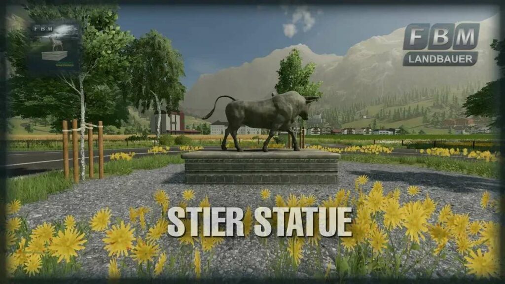 FS22 Bull Statue v1 (1) - Farming simulator 19 / 17 / 15 Mod