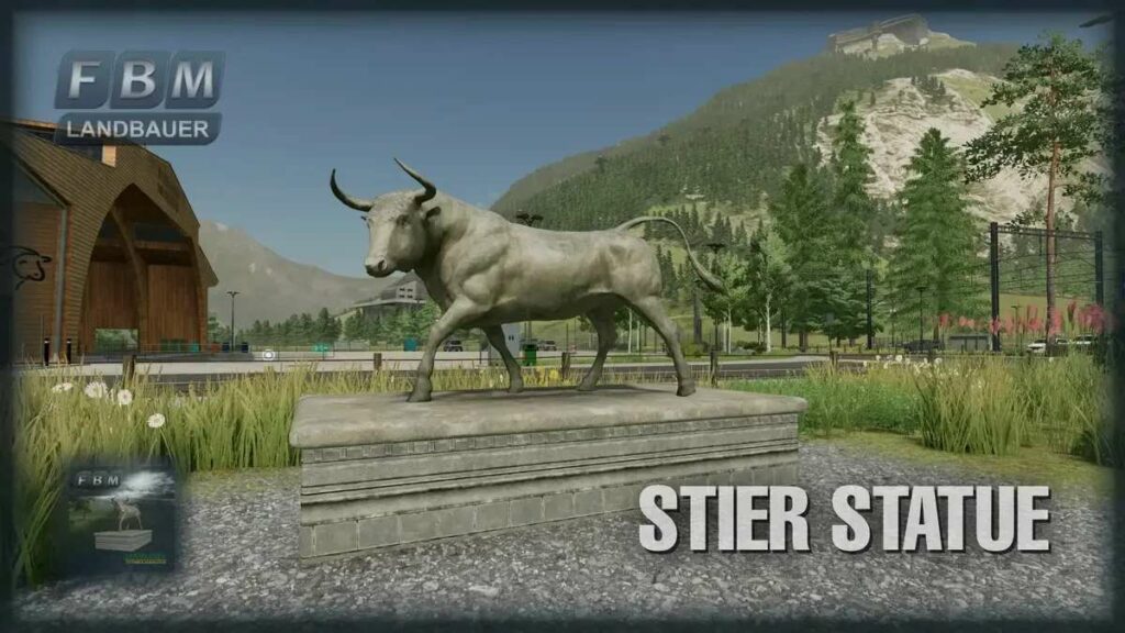 FS22 Bull Statue v1 (4) - Farming simulator 19 / 17 / 15 Mod