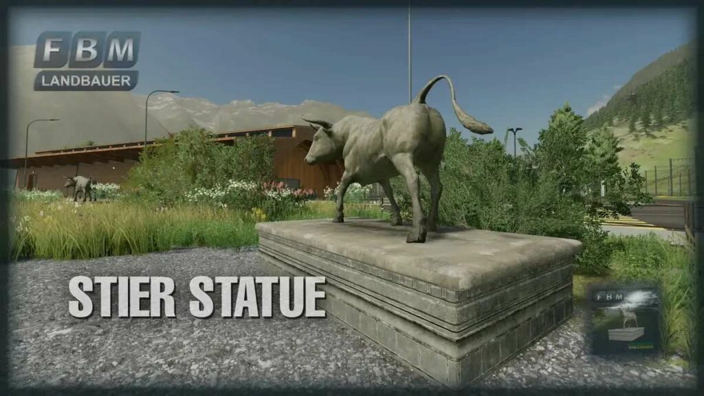 FS22 Bull Statue v1 (5) - Farming simulator 19 / 17 / 15 Mod