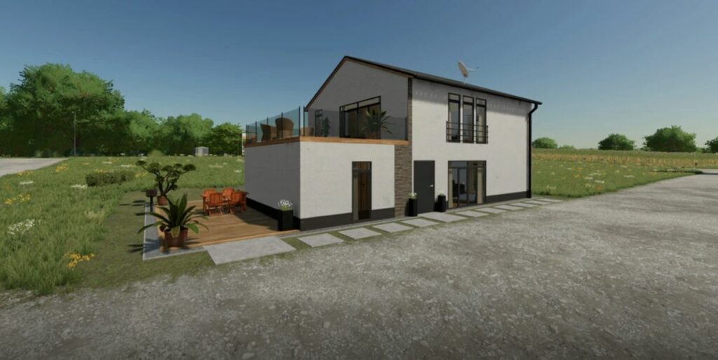 FS22 House With One Floor v1.0 - FS 22 Objects Mod Download