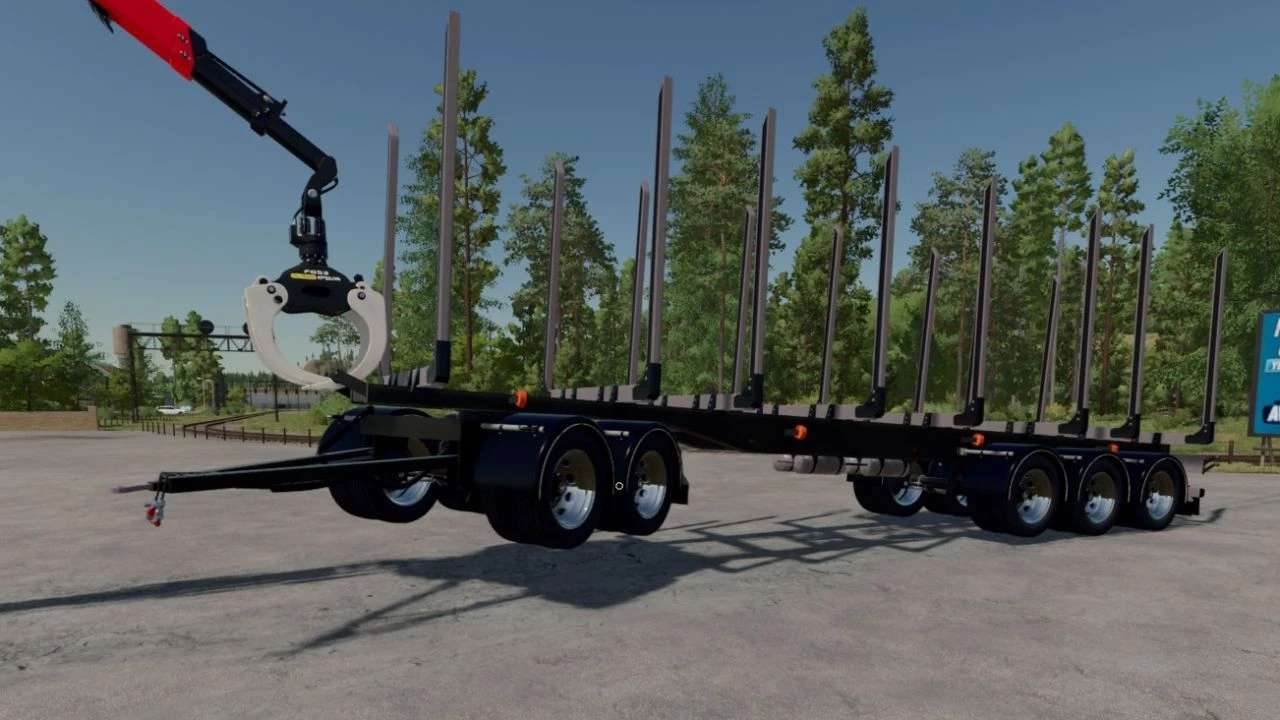 FS22 Närko Timber Trailer v1.0 (2) - Farming simulator 19 / 17 / 15 Mod