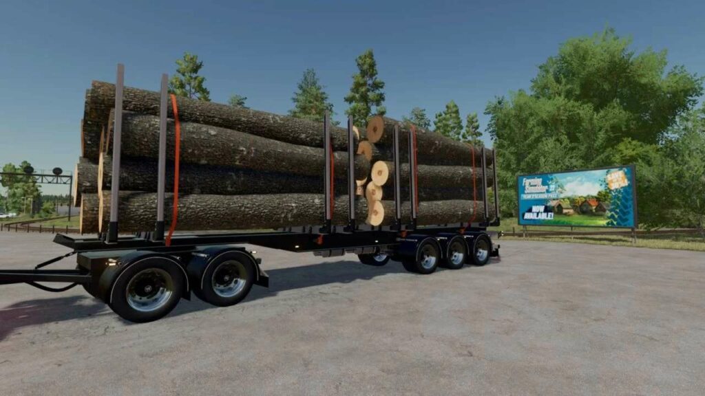 FS22 Närko Timber Trailer v1.0 (6) - Farming simulator 19 / 17 / 15 Mod